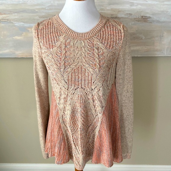 Moth | Sweaters | Moth By Anthropologie Woven Linen Blend Sweater ...